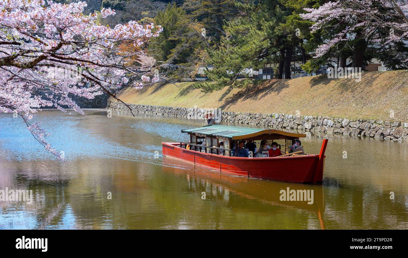 Shiga, Japan - April 3 2023: Hikone Castle Yakatabune Cruise is a ...