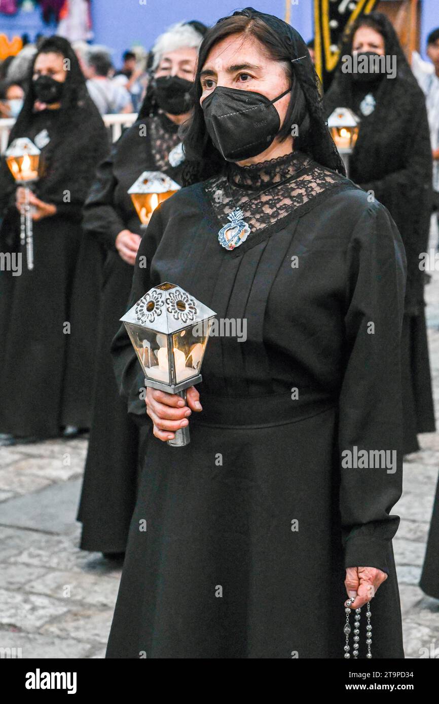 Easter time Good Friday silent parade commemorating the Crucifixion and ...