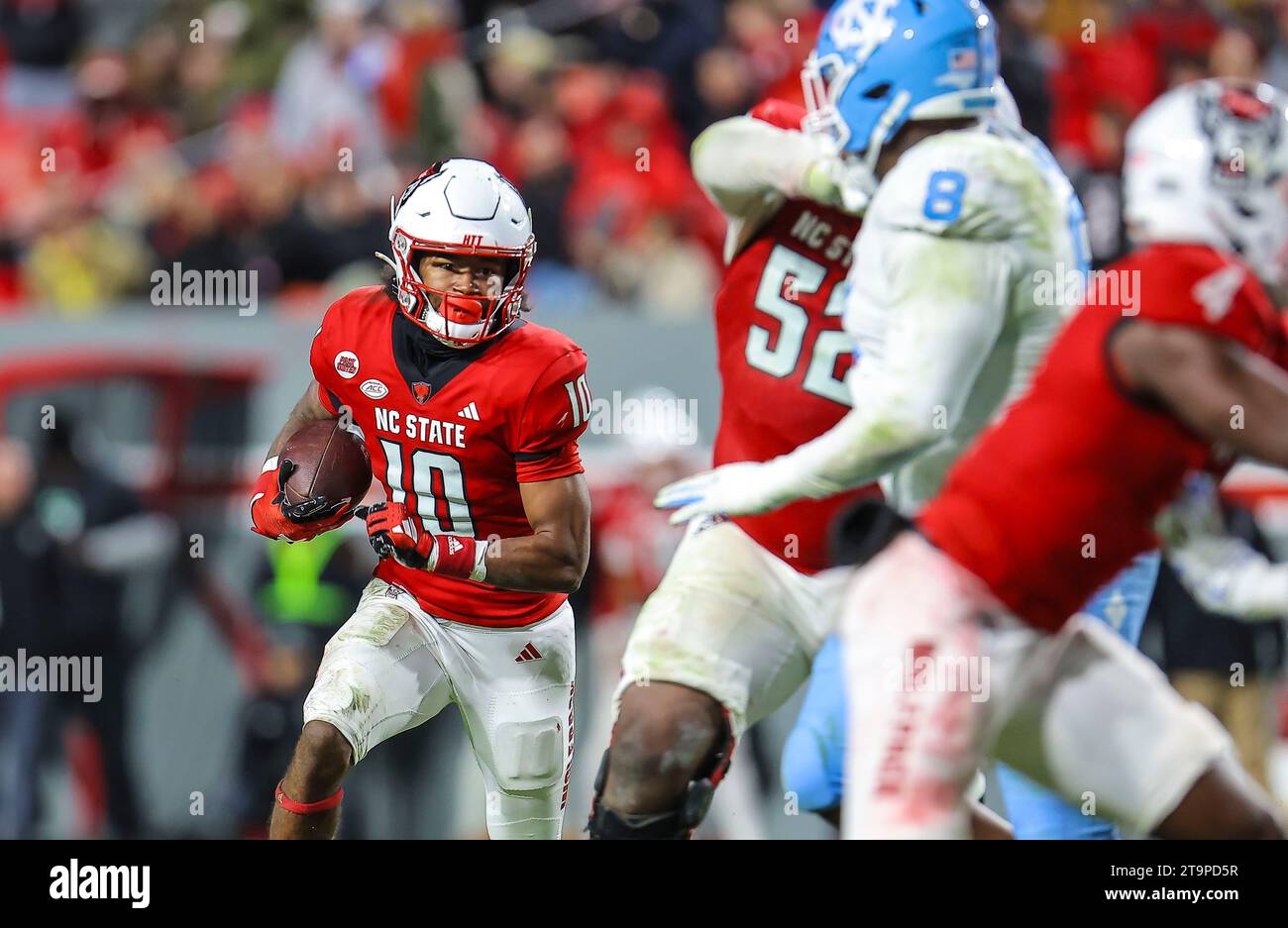 November 25, 2023: NC State freshman Kevin Concepcion (10) runs the ...