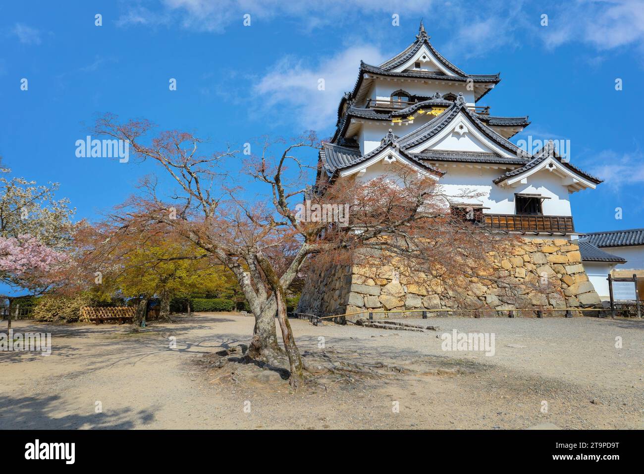Shiga, Japan - April 3 2023: Hikone Castle completed in 1622, a ...