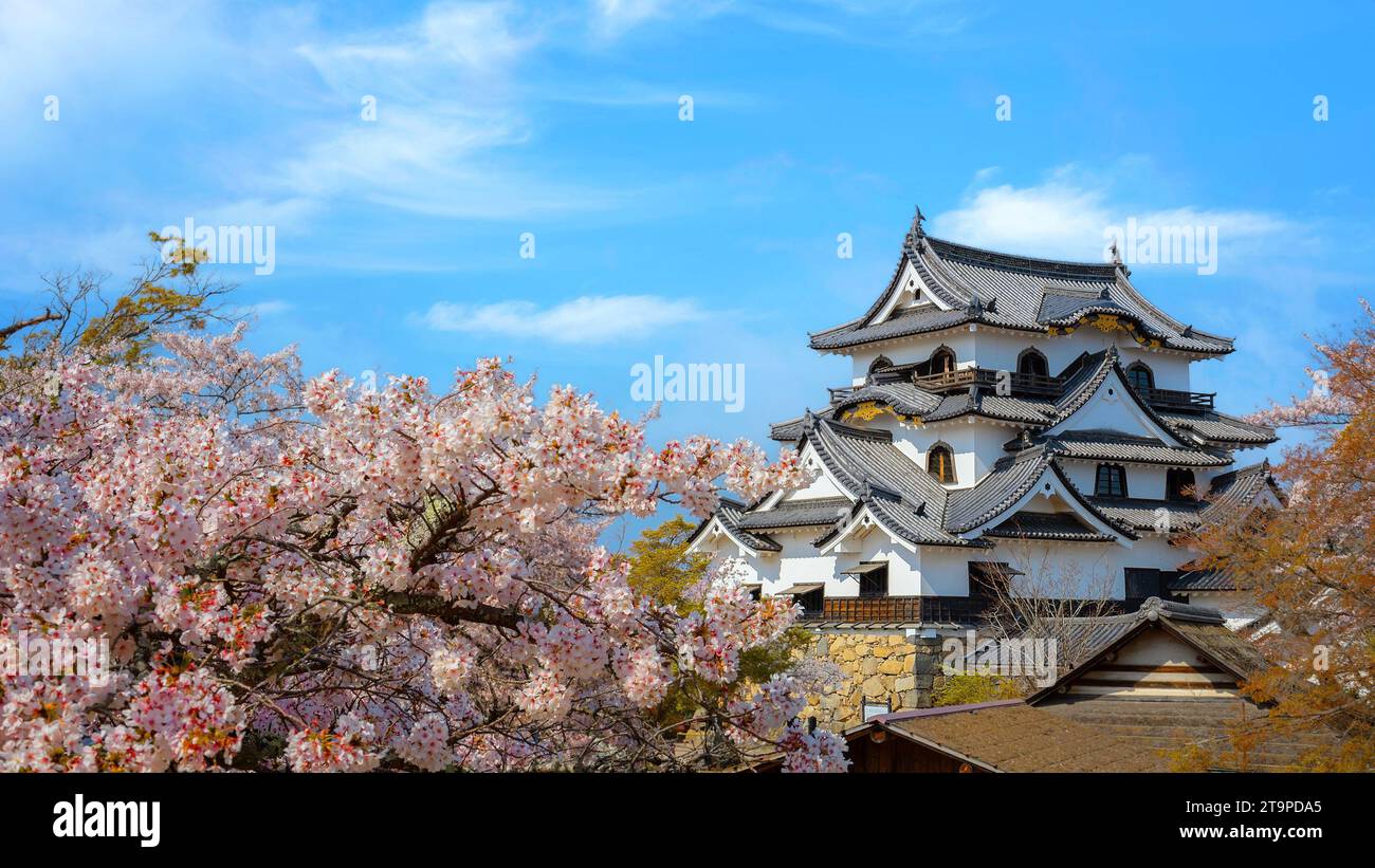 Shiga, Japan - April 3 2023: Hikone Castle completed in 1622, a ...