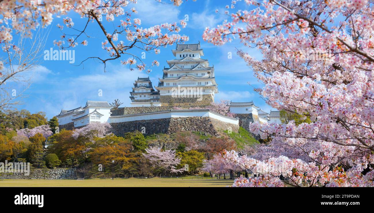 Hyogo, Japan - April 4 2023: Himeji Castle AKA White Heron Castle with ...