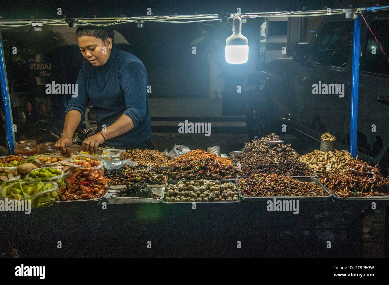 Cambodian shop fried insects hi-res stock photography and images - Alamy