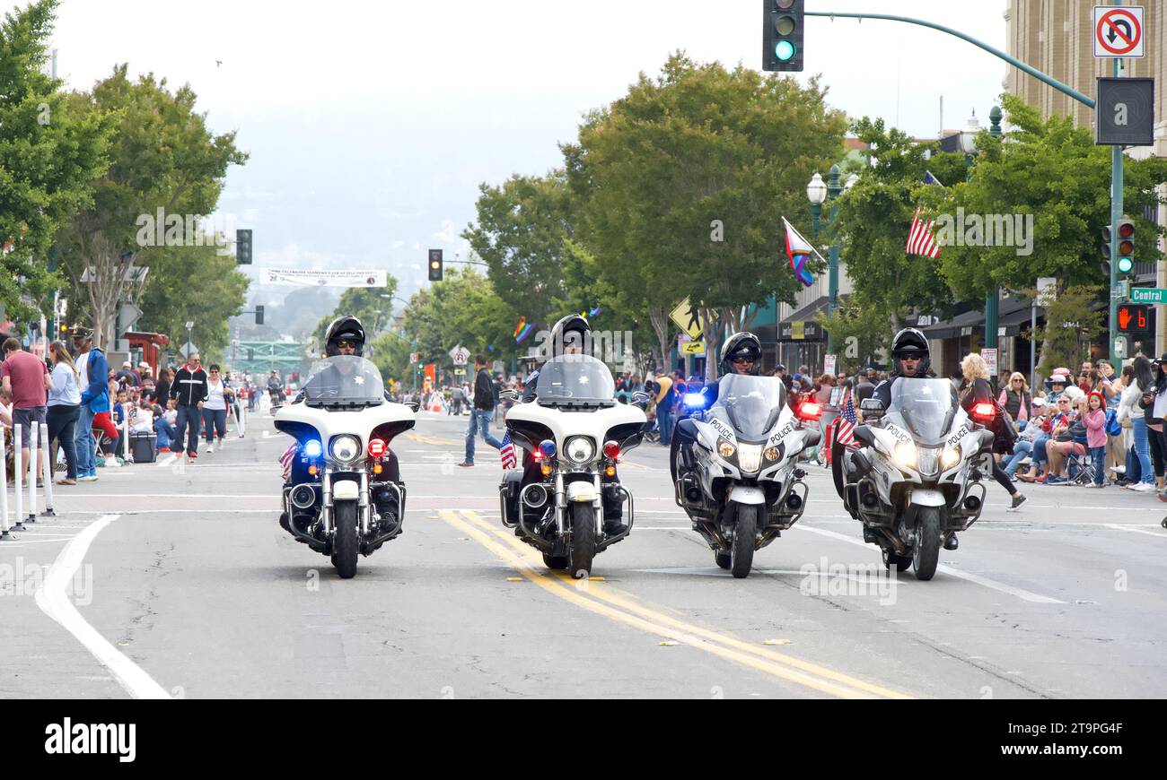 Alameda, CA - July 4, 2023: Alameda 4th of July Parade, one of the ...