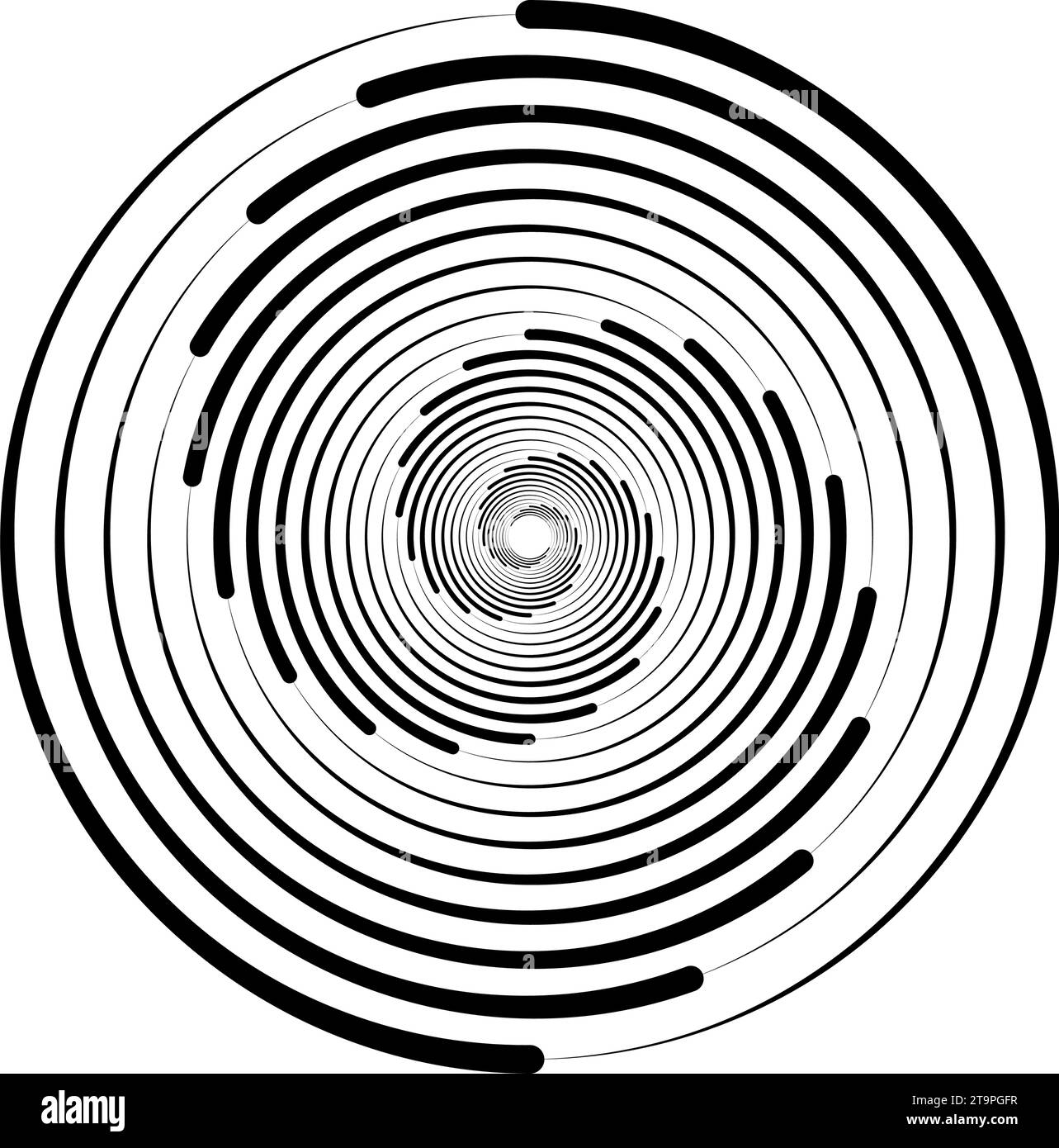 Spiral lines element. Radial spinning stripes texture. Circle swirl ...