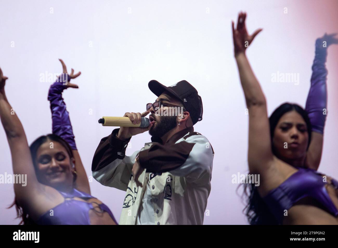 Colombian singer Manuel Turizo performs during the Coca-Cola Flow Fest ...