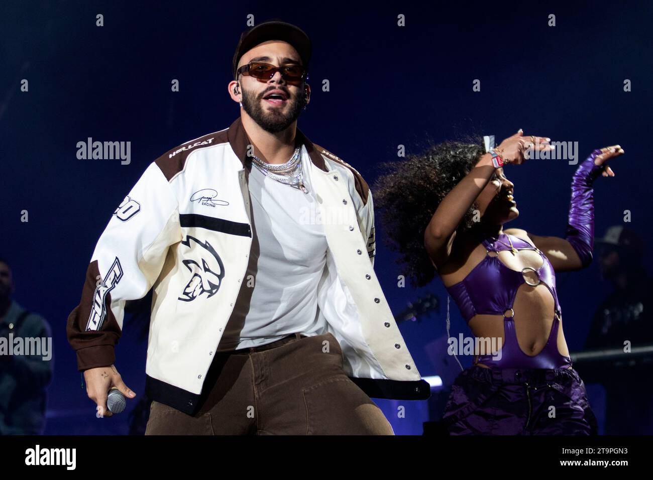 Colombian singer Manuel Turizo performs during the Coca-Cola Flow Fest ...