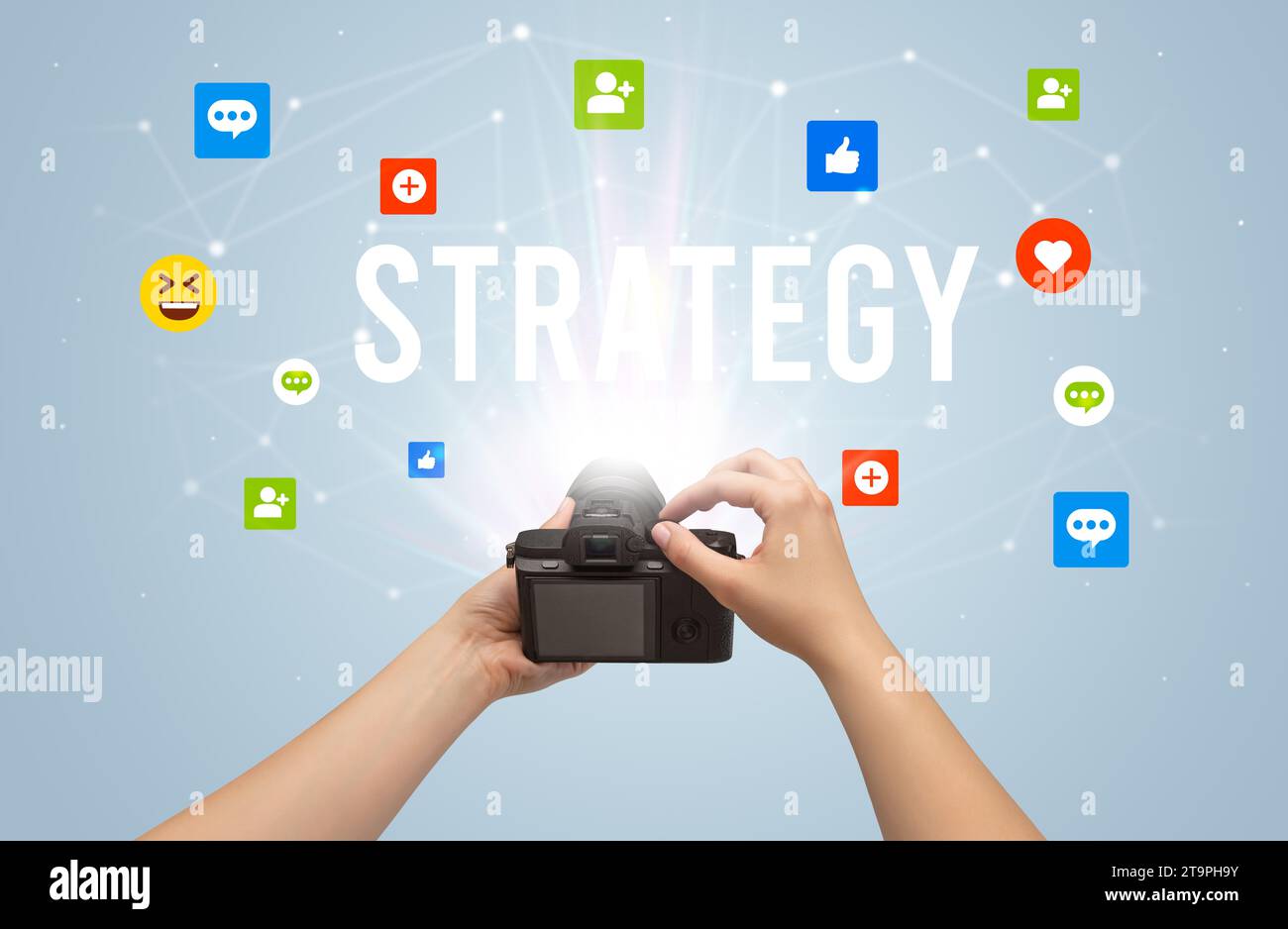 Using camera to capture social media content Stock Photo - Alamy