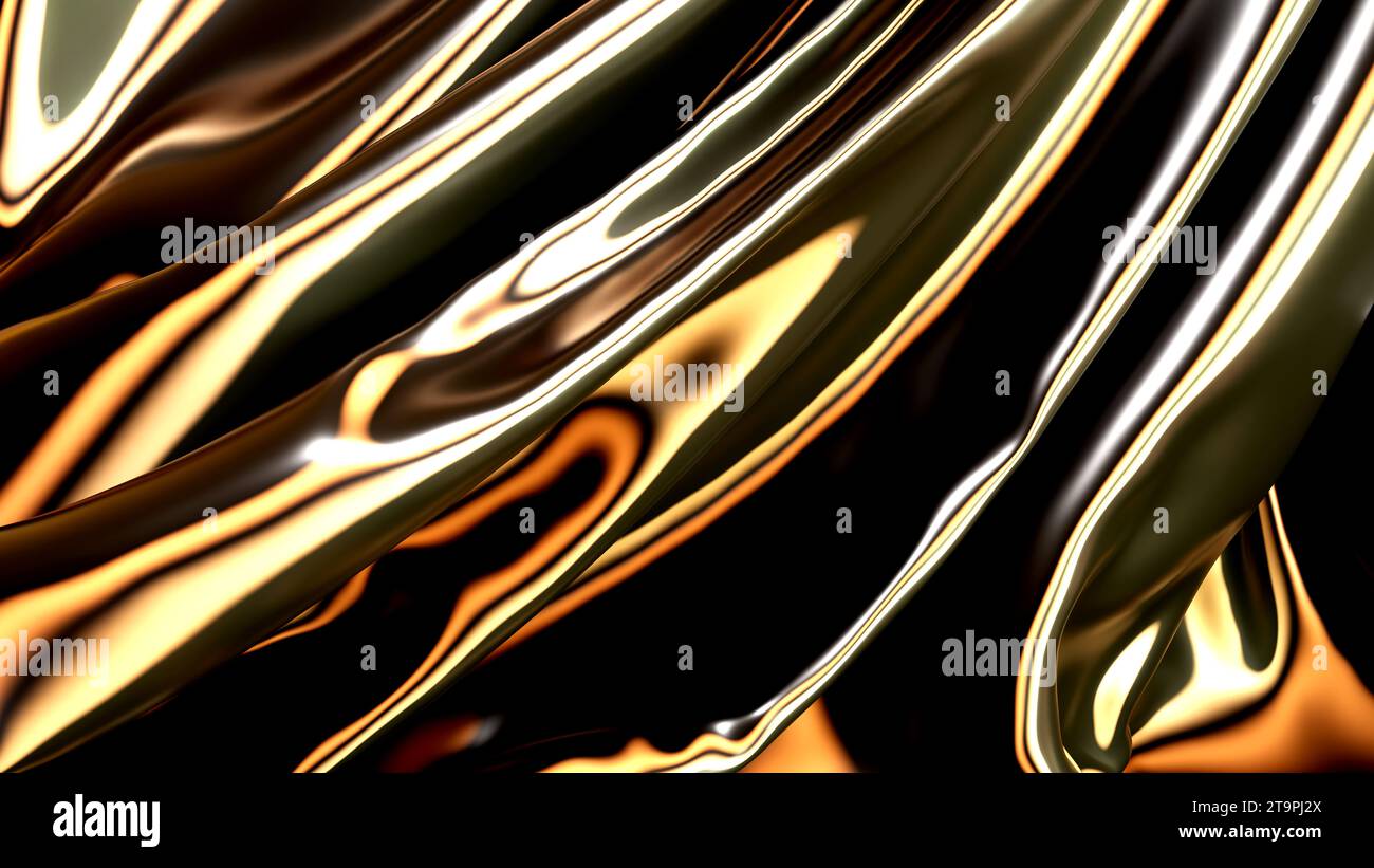 3d rendering, Abstract slik holographic iridescent wallpaper background ...