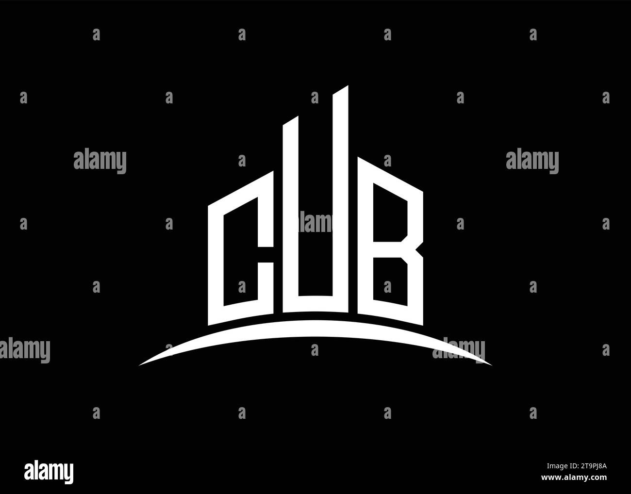 Letter CUB building vector monogram logo design template. Building ...