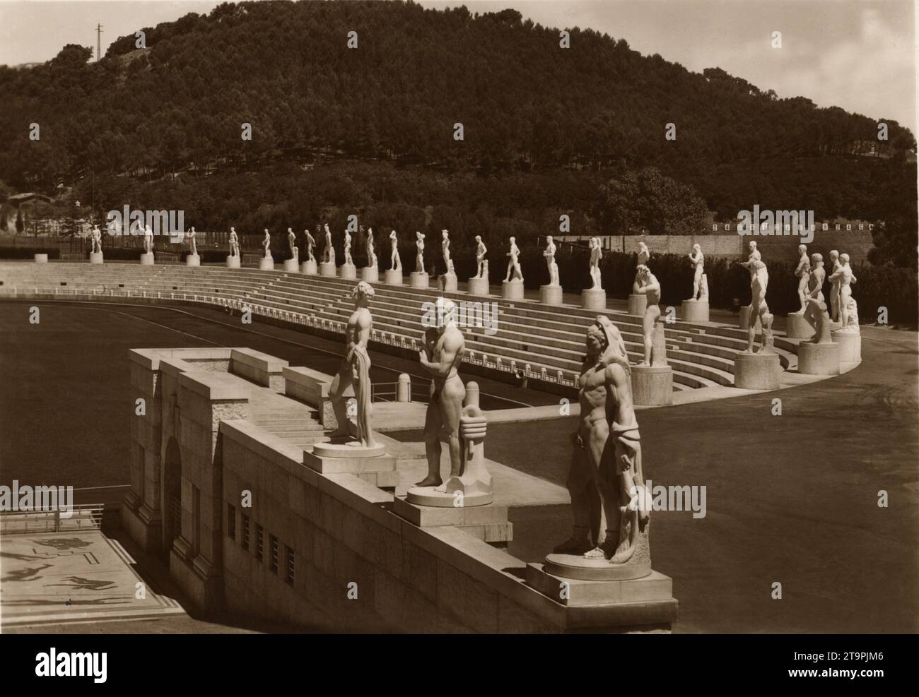 1935 , ROME , ITALY : The FORO DEI MARMI MUSSOLINI Stadium (today FORO ...