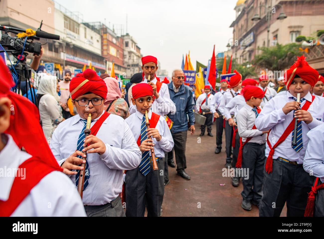 New Delhi, India. 26th Nov, 2023. A contingent of Khalsa school ...