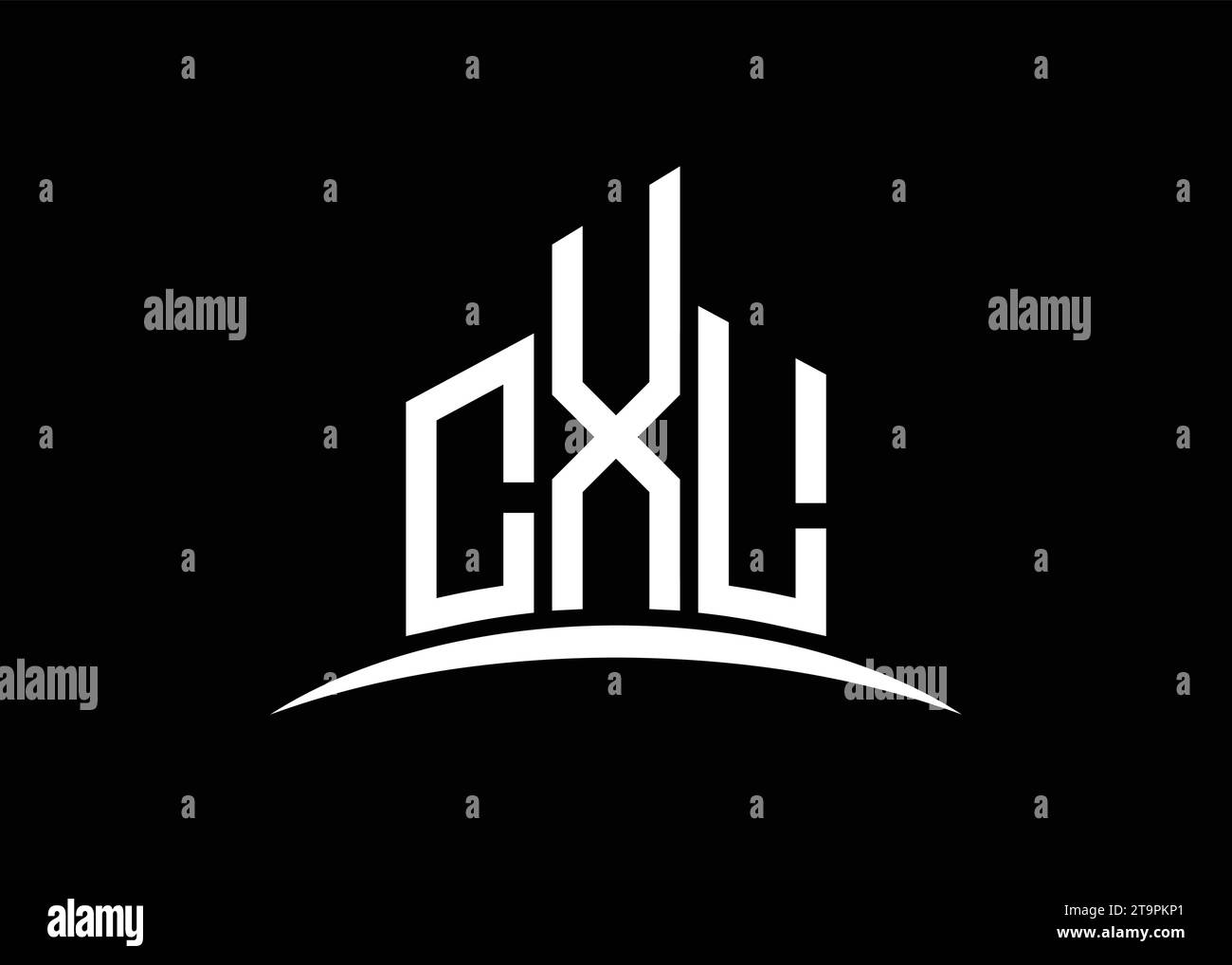 Letter CXL building vector monogram logo design template. Building ...