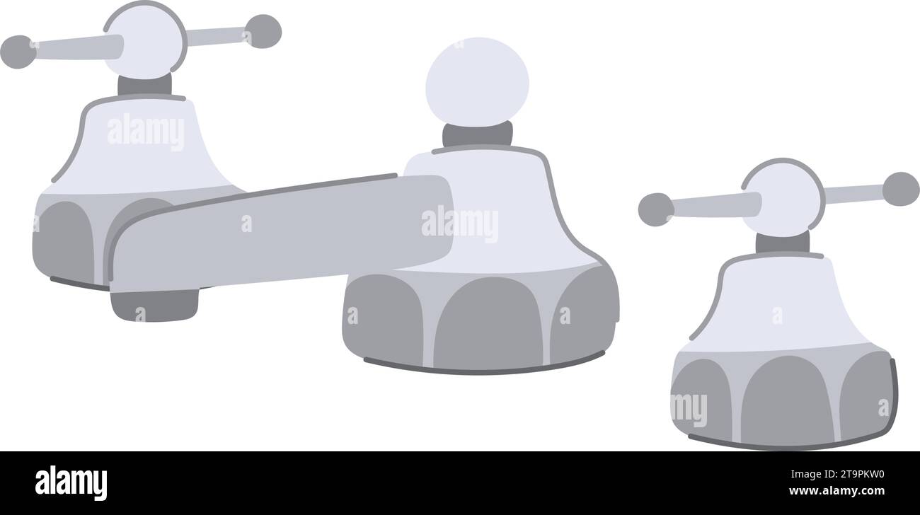 interior bathroom faucet cartoon vector illustration Stock Vector Image ...