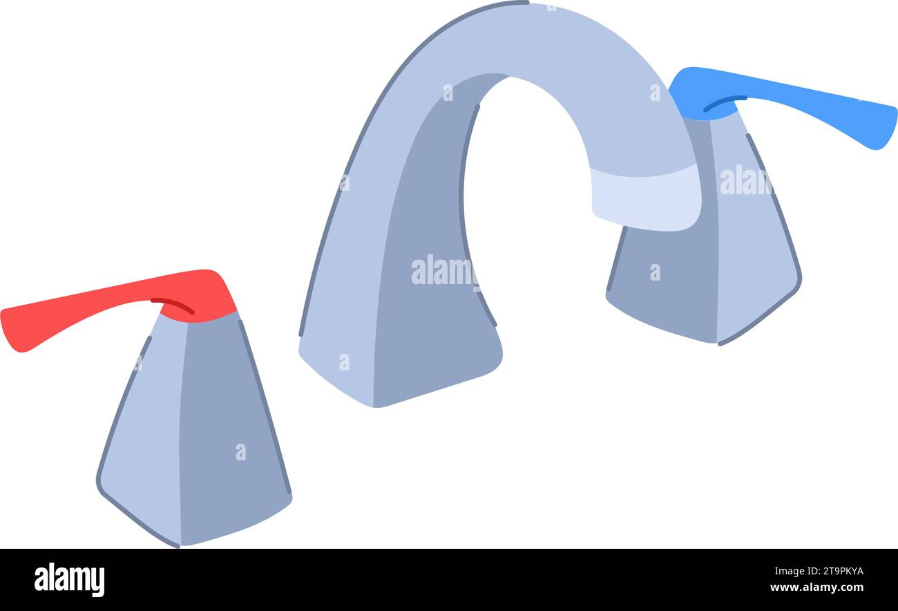 room bathroom faucet cartoon vector illustration Stock Vector Image ...