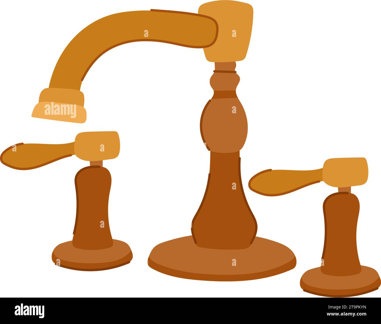 hygiene bathroom faucet cartoon vector illustration Stock Vector Image ...