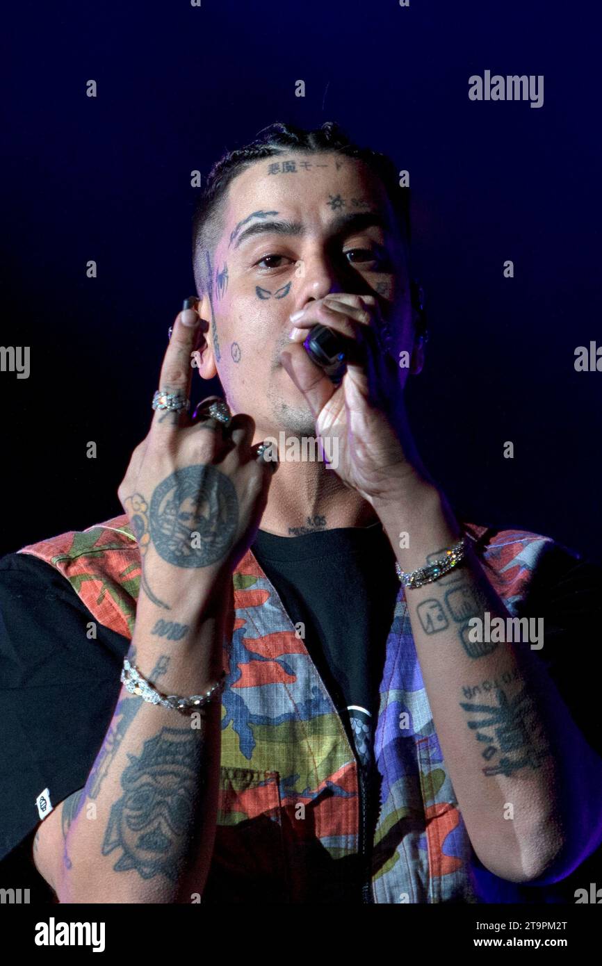 Argentine rapper Duki performs during the Coca-Cola Flow Fest music ...