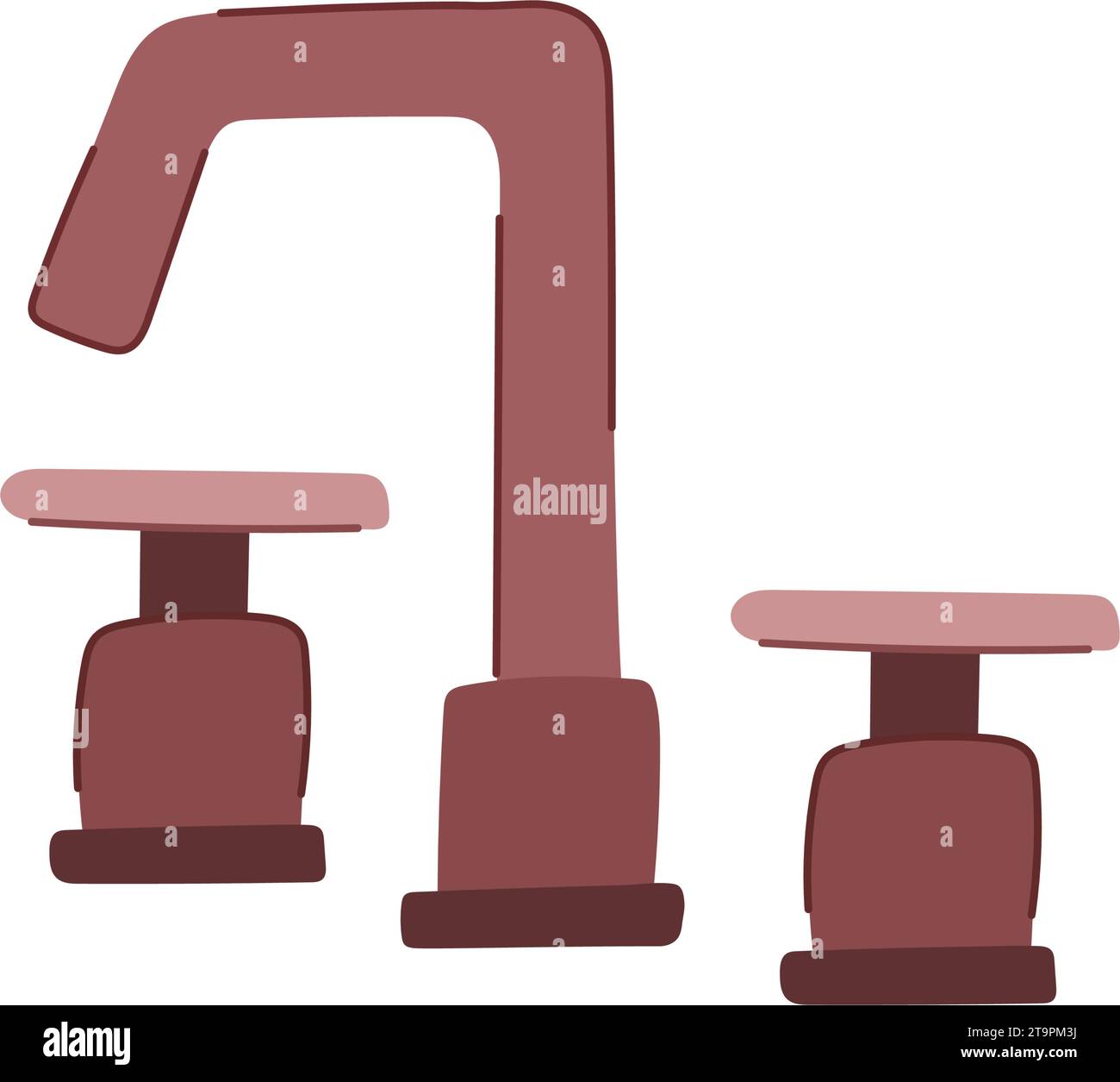 clean bathroom faucet cartoon vector illustration Stock Vector Image ...