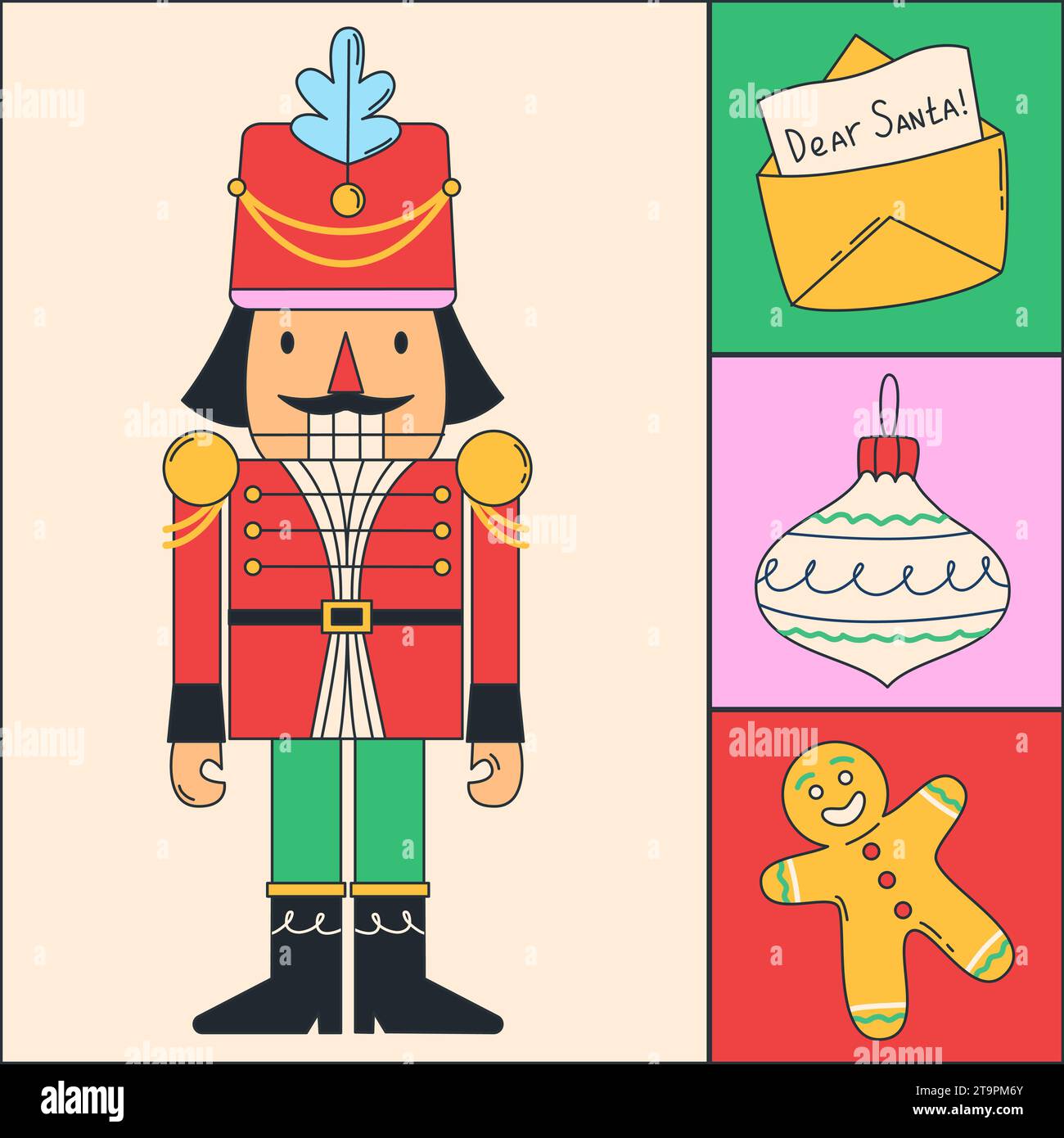 Holiday nutcracker background Stock Vector Images - Alamy