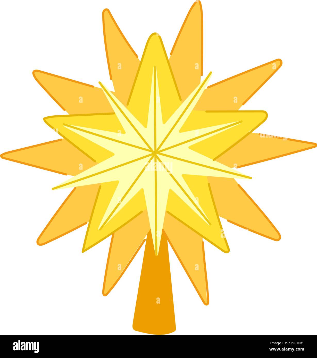 holiday christmas star cartoon vector illustration Stock Vector Image ...