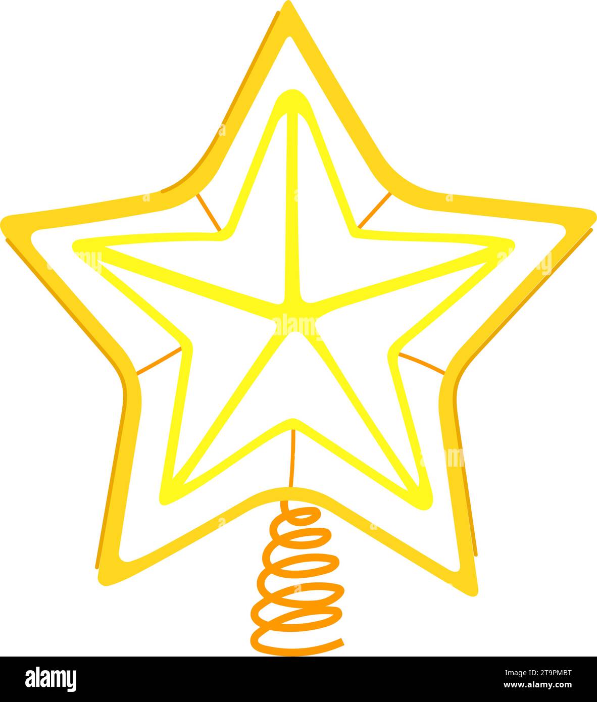 celebration christmas star cartoon vector illustration Stock Vector ...