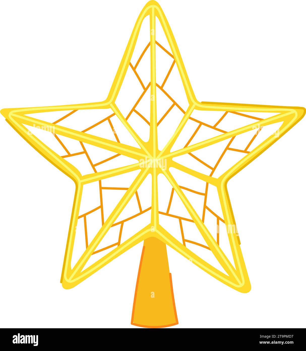 festive christmas star cartoon vector illustration Stock Vector Image ...