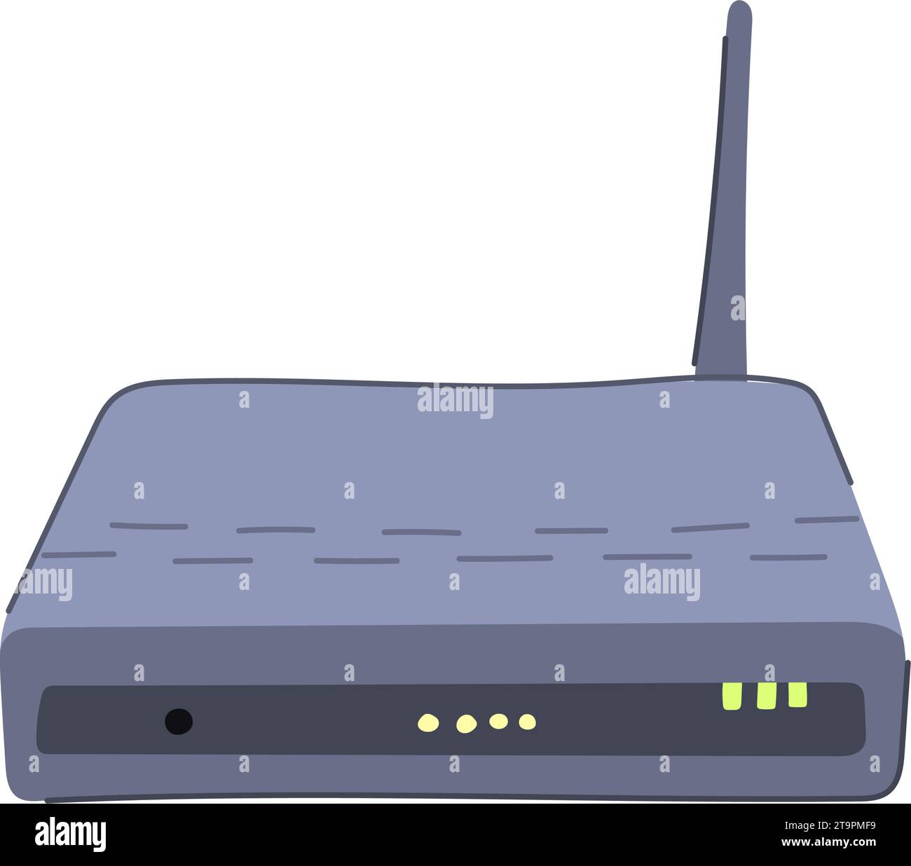 network dsl modem cartoon vector illustration Stock Vector Image & Art ...