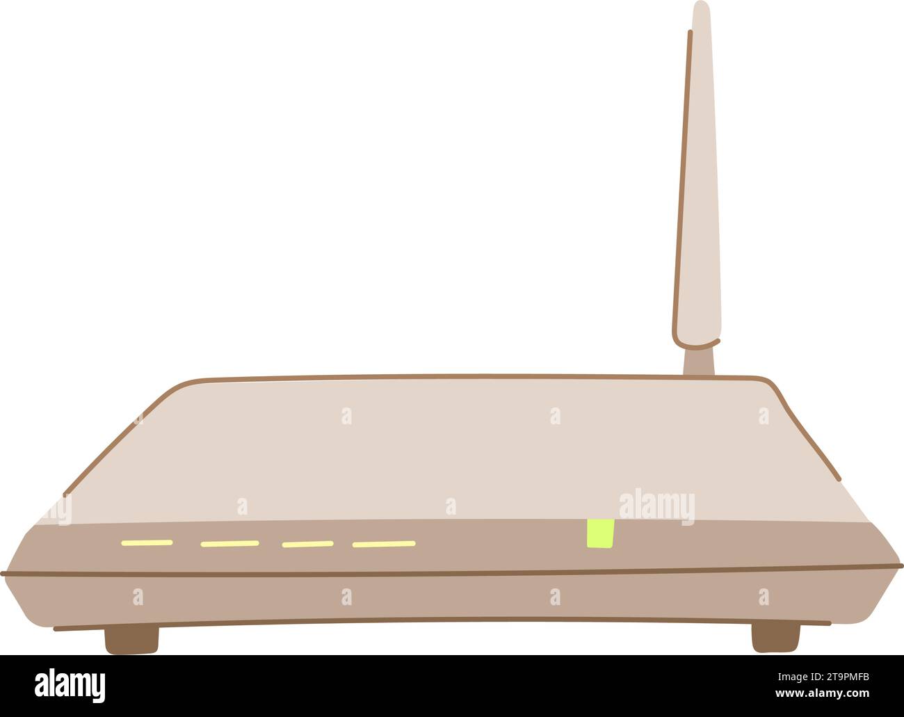 internet dsl modem cartoon vector illustration Stock Vector Image & Art ...