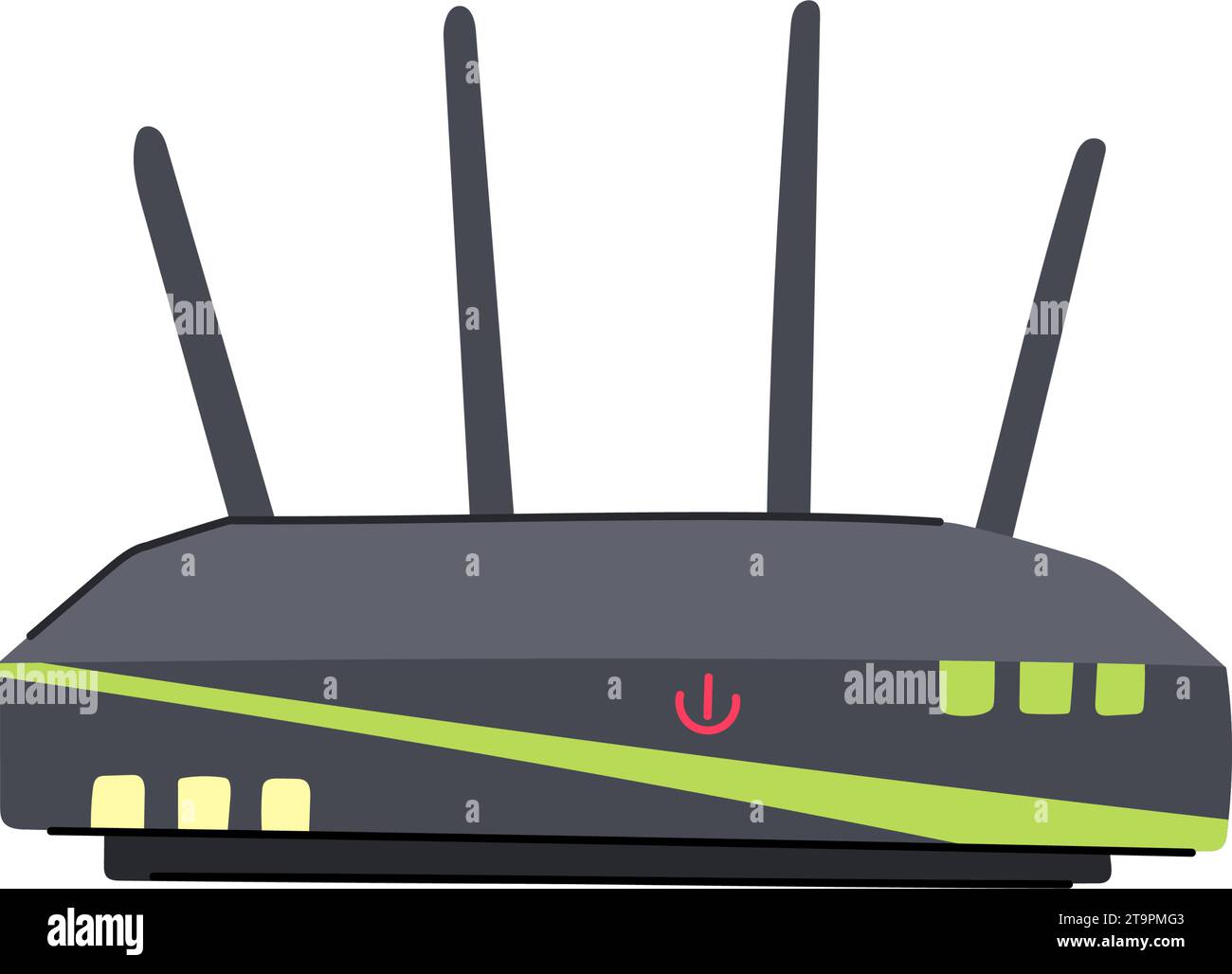 wlan dsl modem cartoon vector illustration Stock Vector Image & Art - Alamy