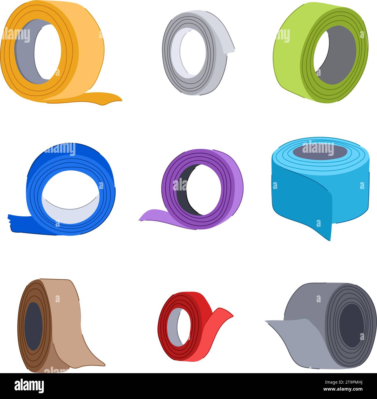 duct tape set cartoon vector illustration Stock Vector Image & Art - Alamy