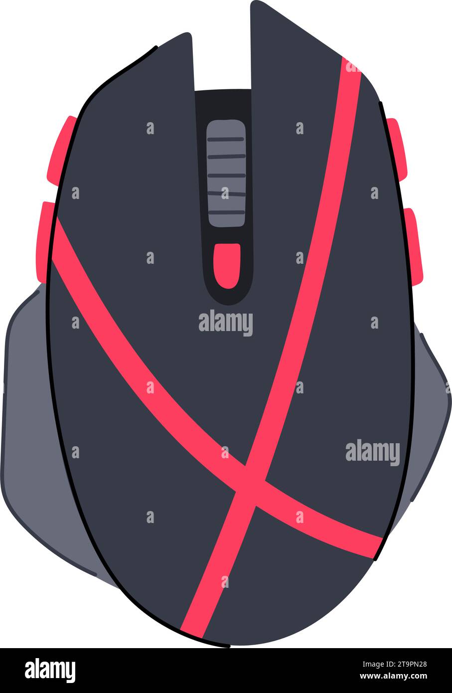 black game mouse cartoon vector illustration Stock Vector Image & Art ...