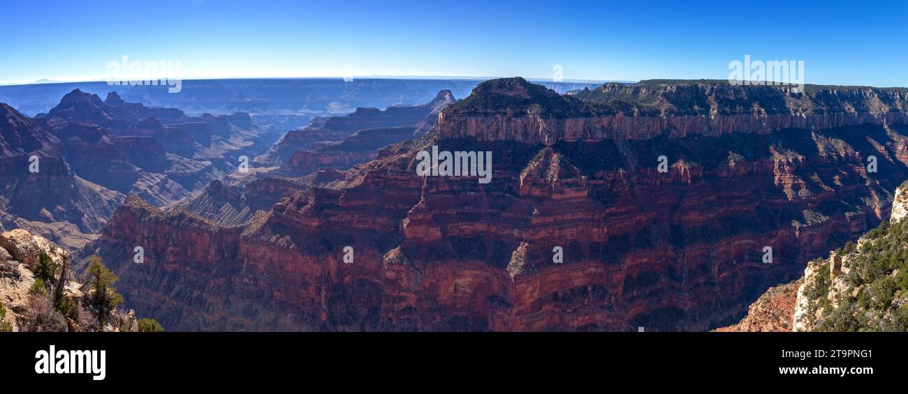 Bright Angel Point Hiking Trail View, Scenic Panoramic Landscape. Grand ...