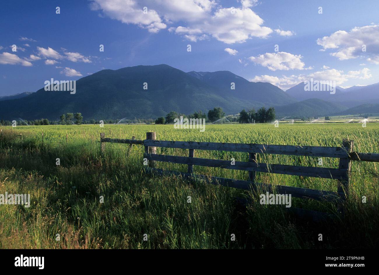 Baker Valley ranchland, Elkhorn National Scenic Byway, Baker County ...