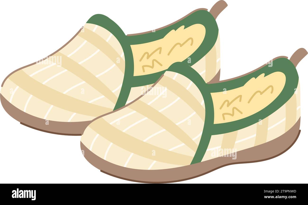 child kid slippers cartoon vector illustration Stock Vector Image & Art ...