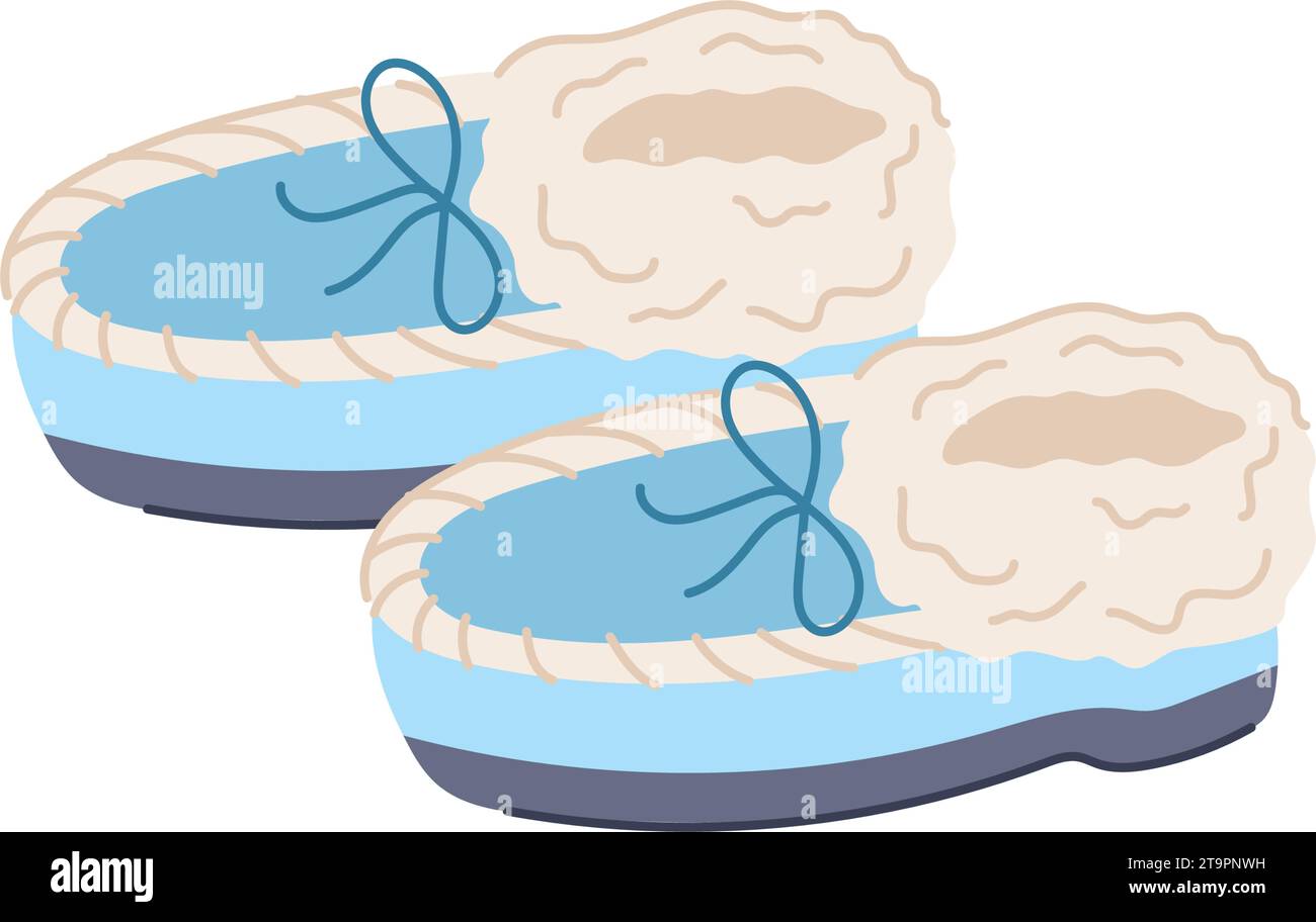 lifestyle kid slippers cartoon vector illustration Stock Vector Image ...