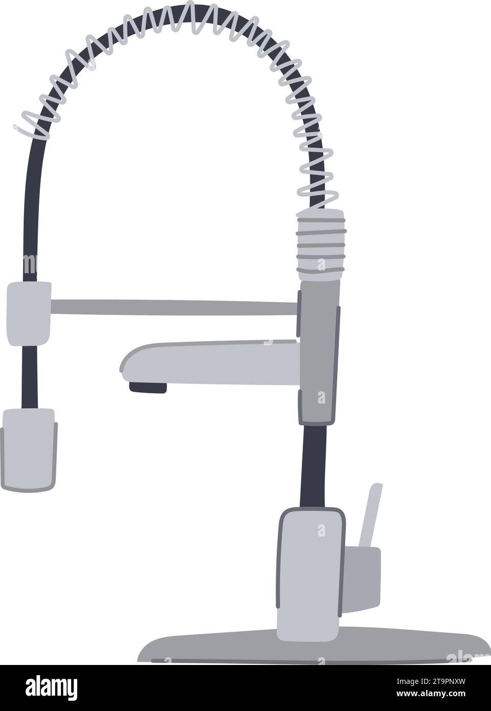 modern kitchen faucet cartoon vector illustration Stock Vector Image ...