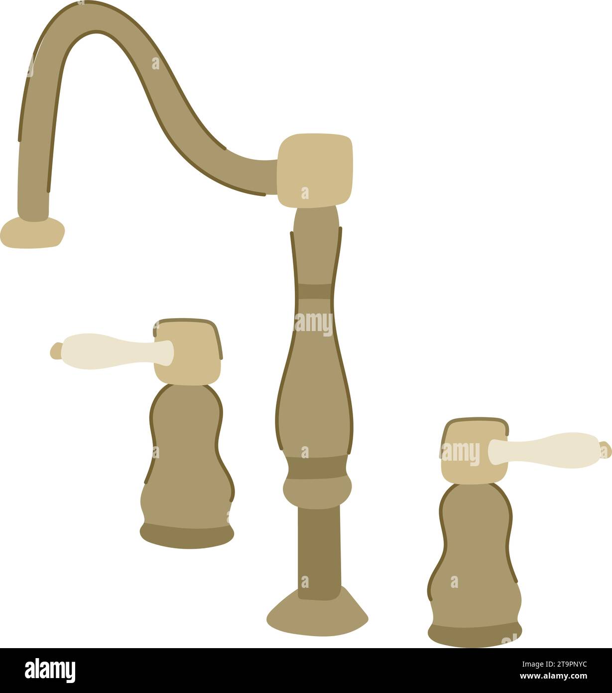 sink kitchen faucet cartoon vector illustration Stock Vector Image ...