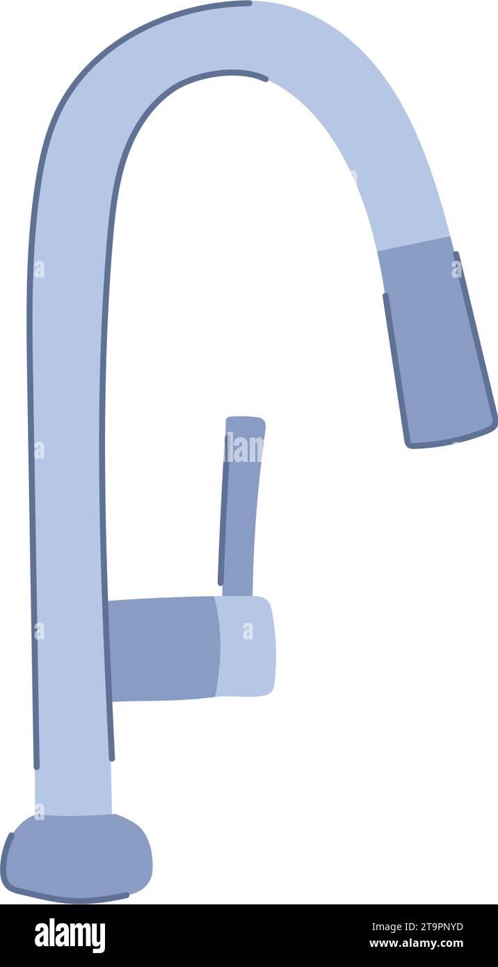 steel kitchen faucet cartoon vector illustration Stock Vector Image ...