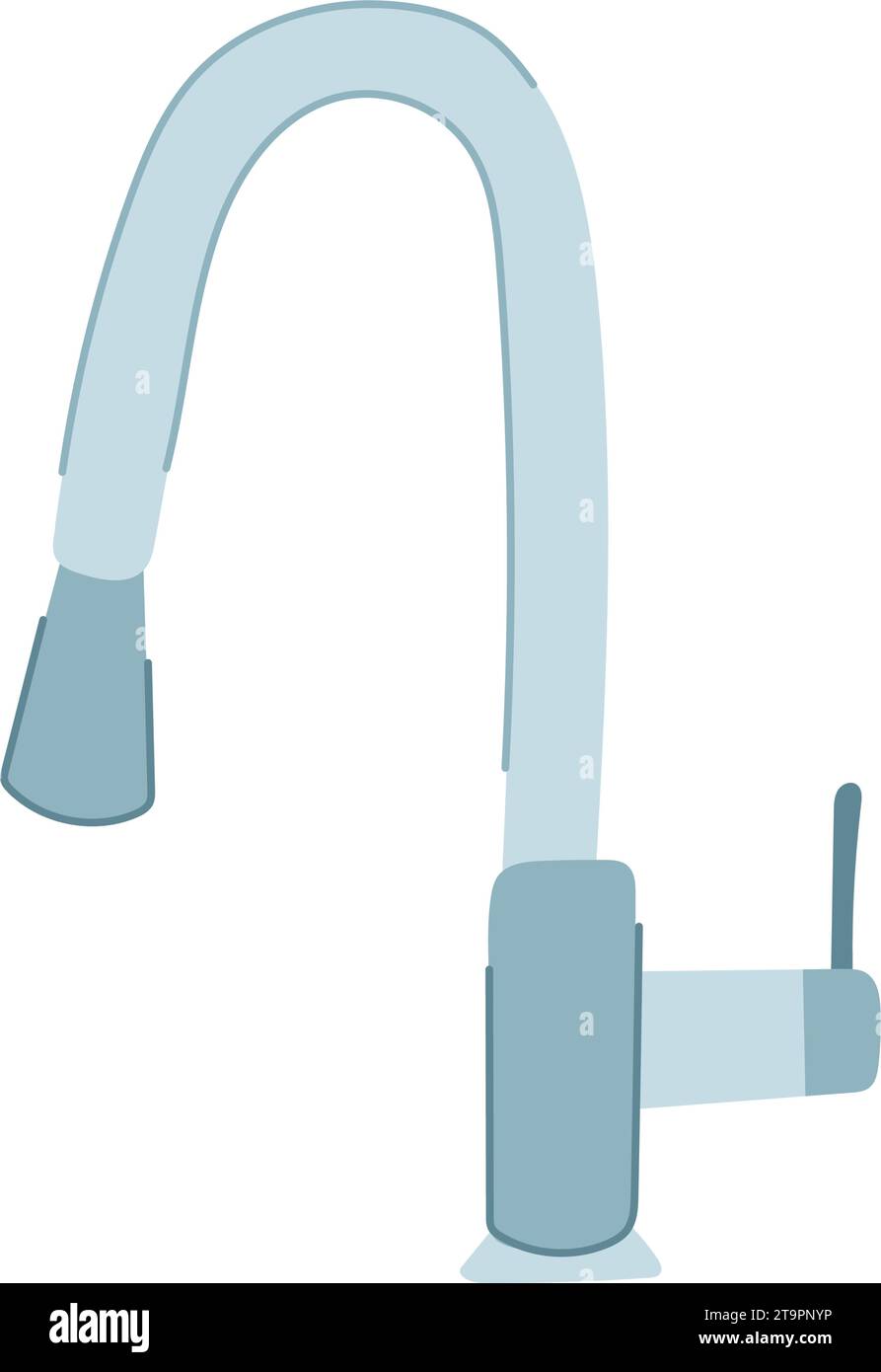 luxury kitchen faucet cartoon vector illustration Stock Vector Image ...