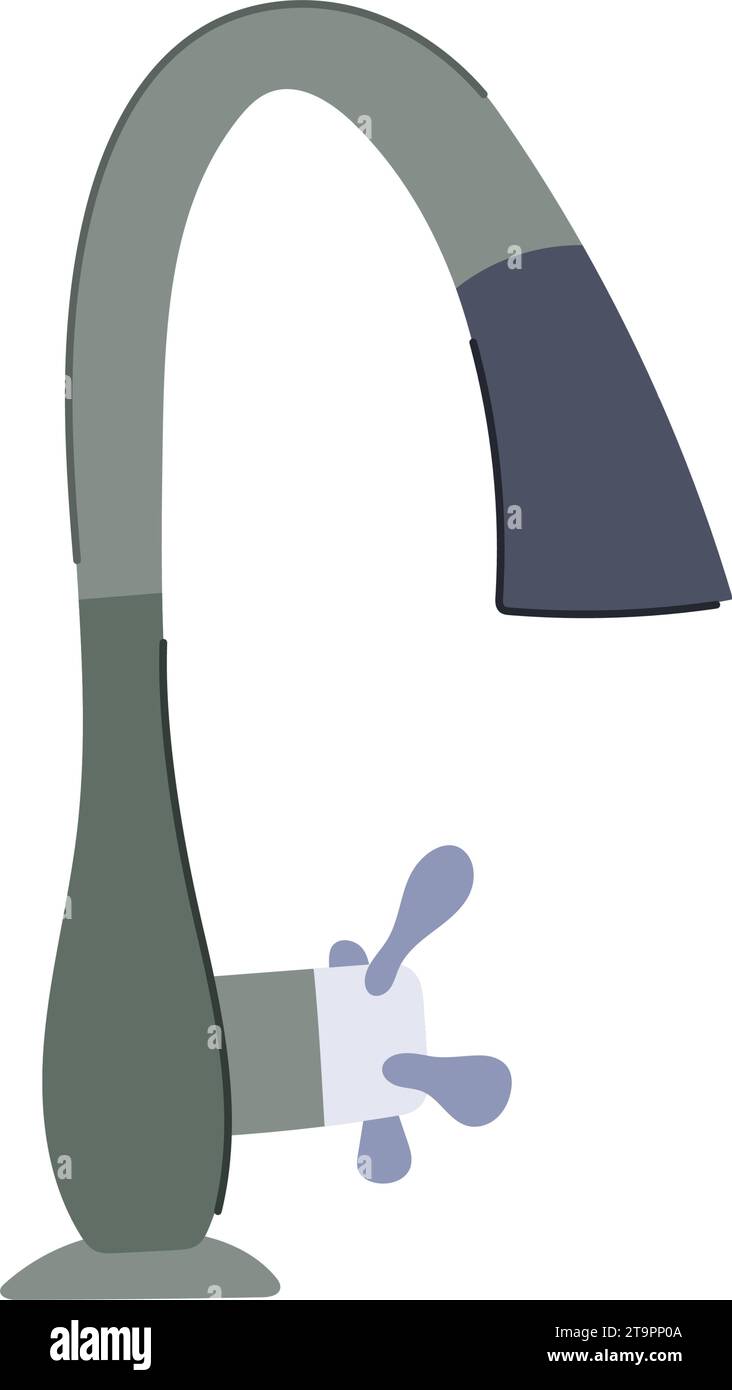 furniture kitchen faucet cartoon vector illustration Stock Vector Image ...