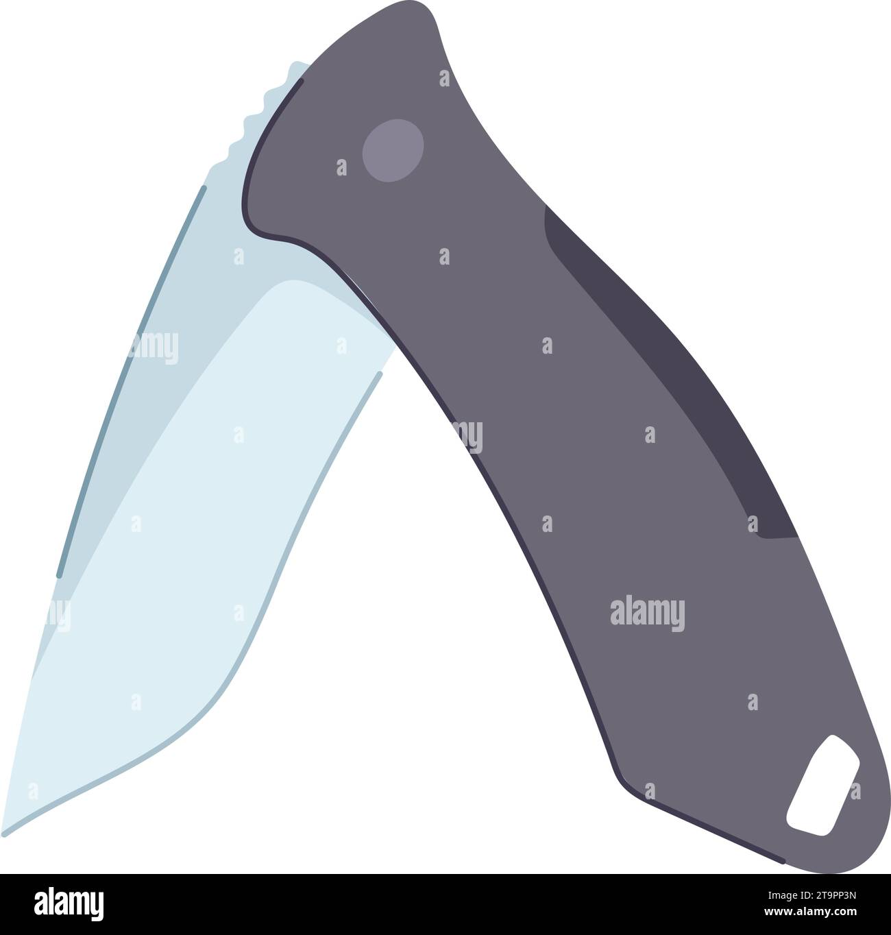 sharp knife camping cartoon vector illustration Stock Vector Image ...