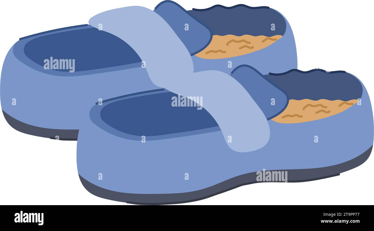 young man slippers cartoon vector illustration Stock Vector Image & Art ...