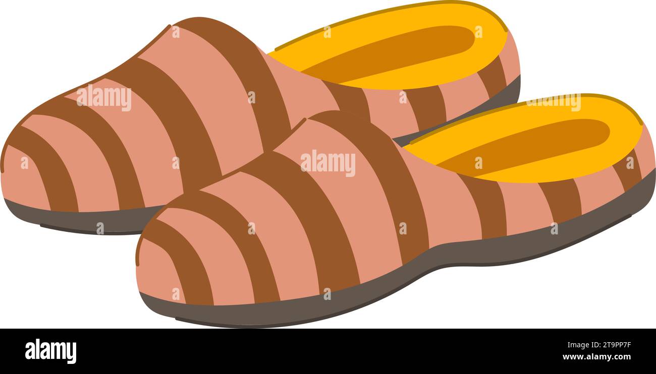slipper man slippers cartoon vector illustration Stock Vector Image ...