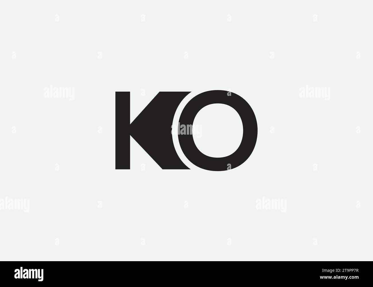 Ko modern logo Stock Vector Images - Alamy