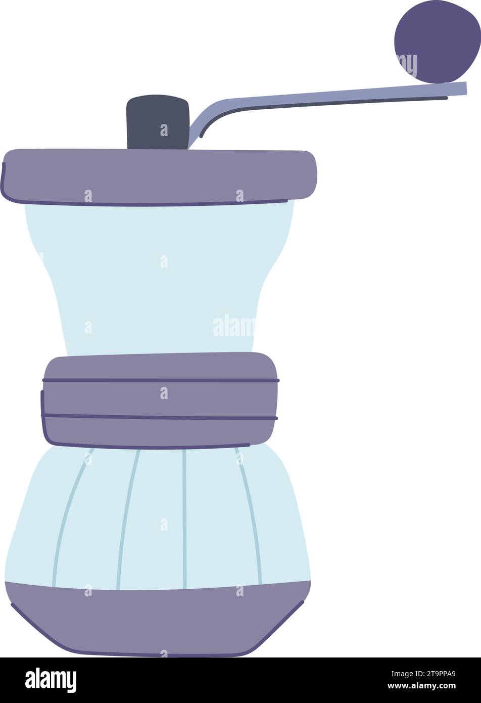 brown mill coffee grinder manual cartoon vector illustration Stock ...