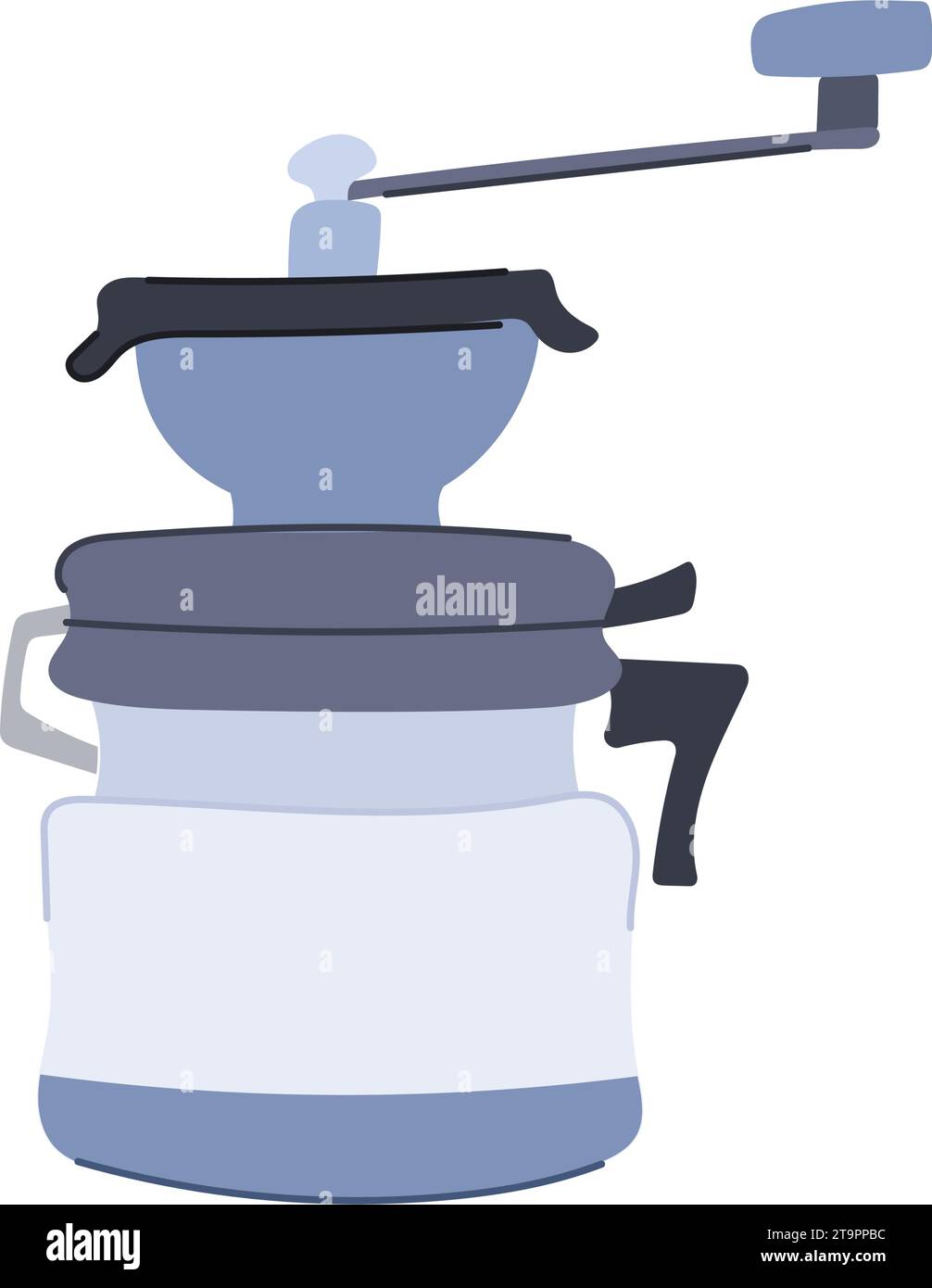 kitchen mill coffee grinder manual cartoon vector illustration Stock ...