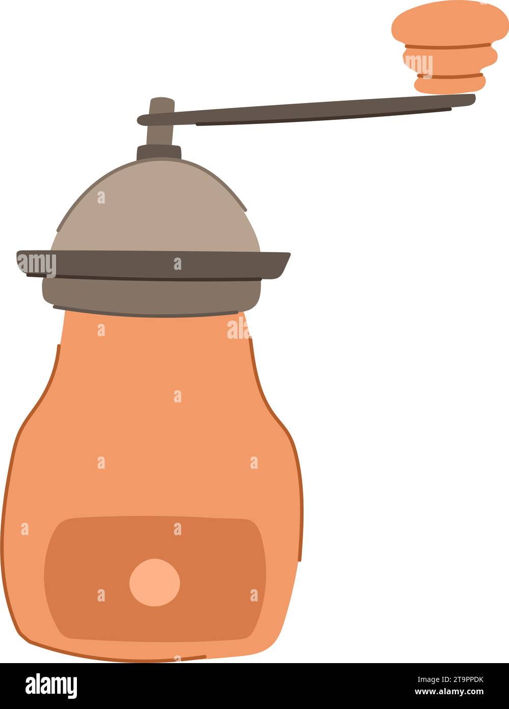 grind mill coffee grinder manual cartoon vector illustration Stock ...