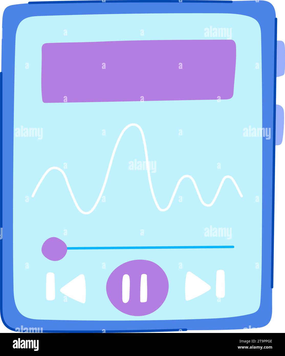 sound mp3 player cartoon vector illustration Stock Vector Image & Art ...