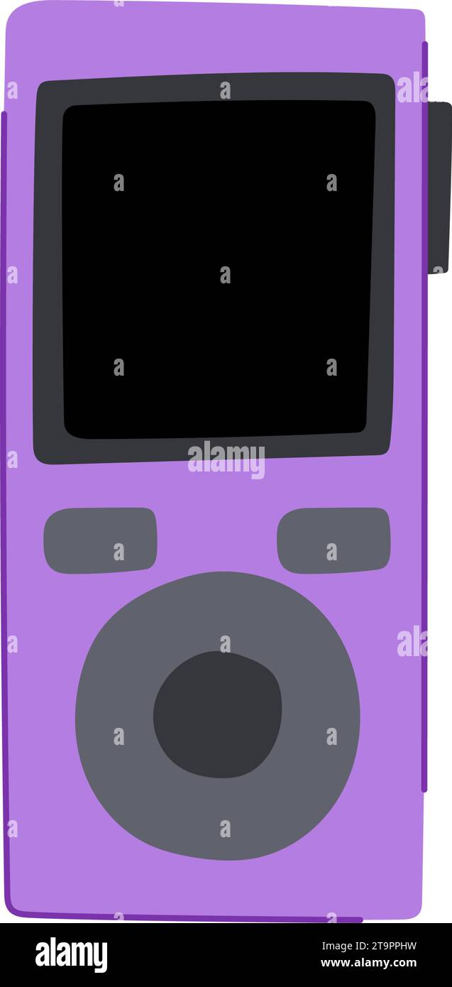 portable mp3 player cartoon vector illustration Stock Vector Image ...
