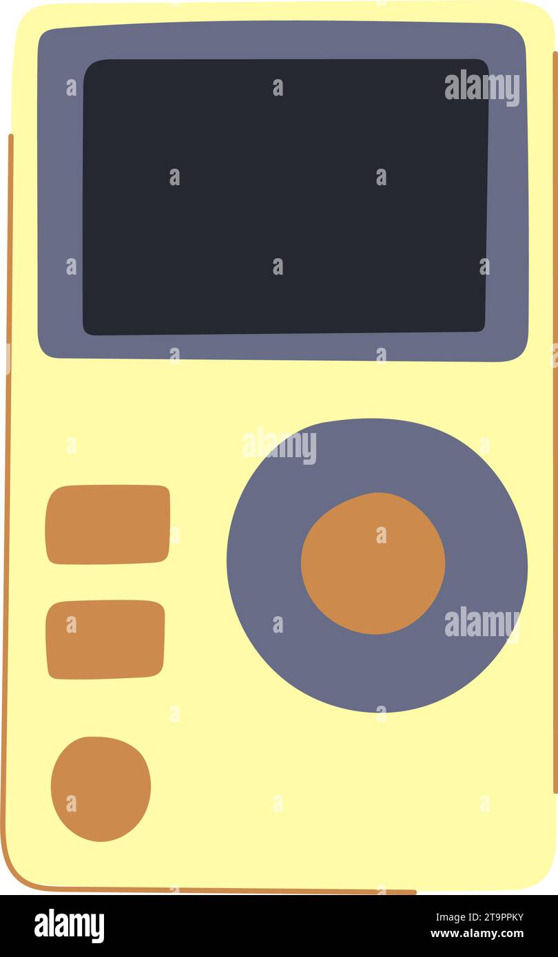 electronic mp3 player cartoon vector illustration Stock Vector Image ...